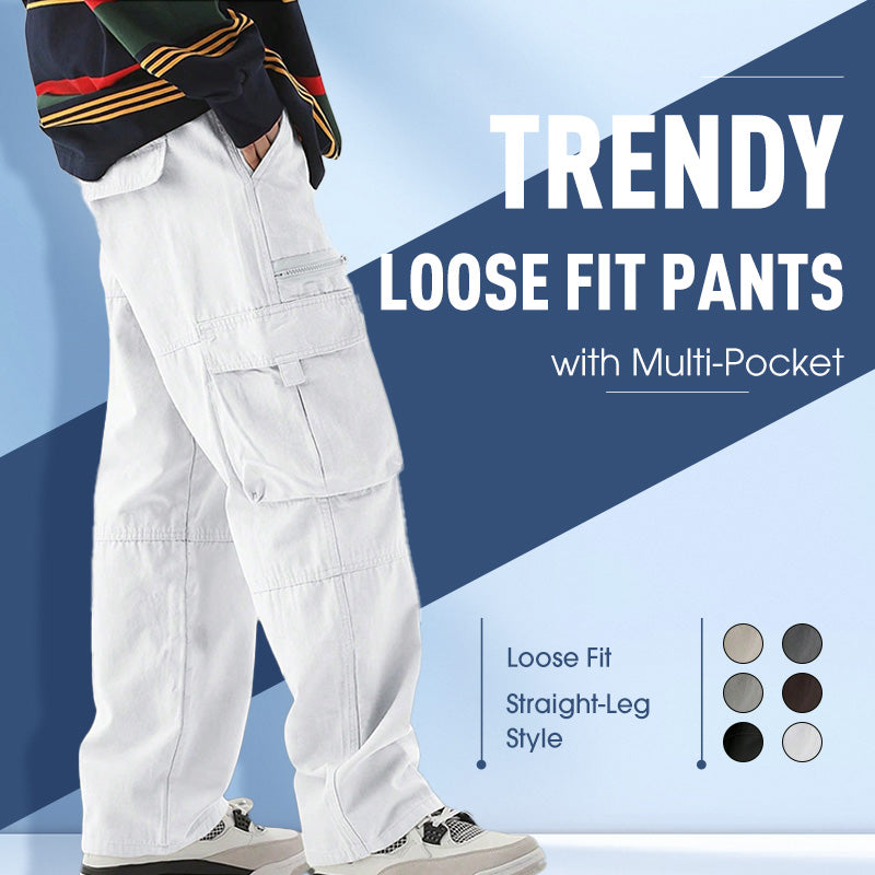 Men’s Trendy Loose Fit Pants with Multi-Pocket – kyayu